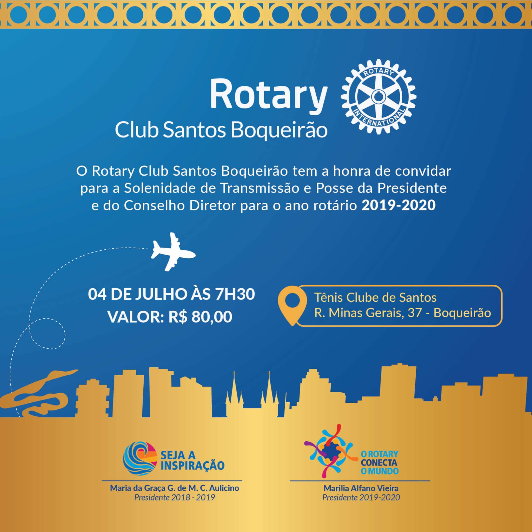Transmissão e Posse - Gestão 2019-2020 | Rotary Club Santos Boqueirão